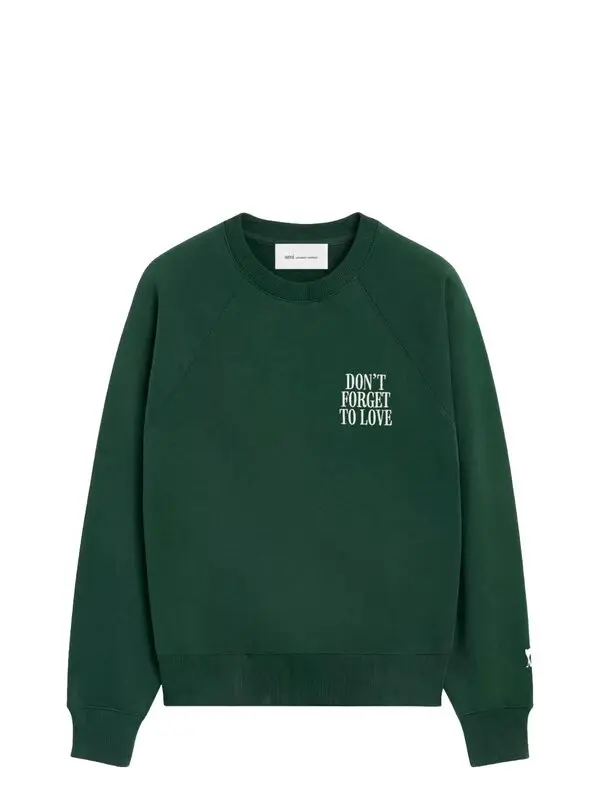 AMI Paris Cotton Sweatshirt - Green