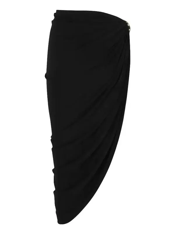 Sportmax Draped Asymmetric Skirt - Black