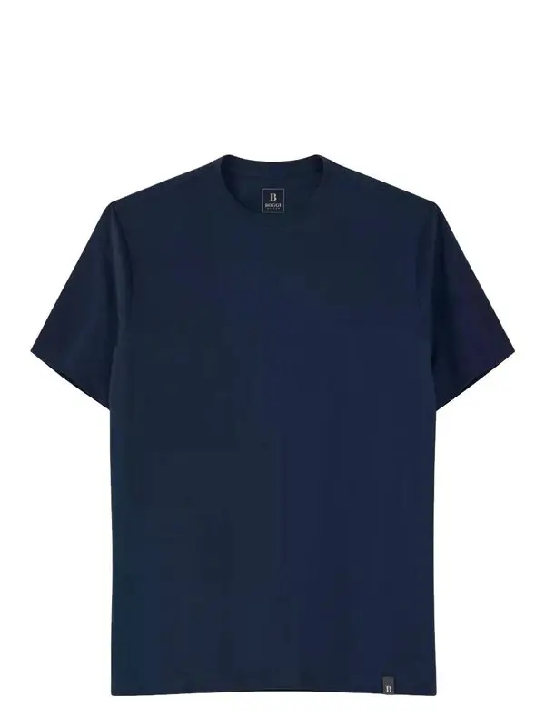 Boggi Milano T-shirt In Stretch Supima Cotton Jersey - Blue