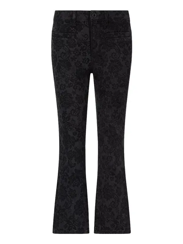Liu Jo Bootcut Jeans With Floral Laser Detail - Black