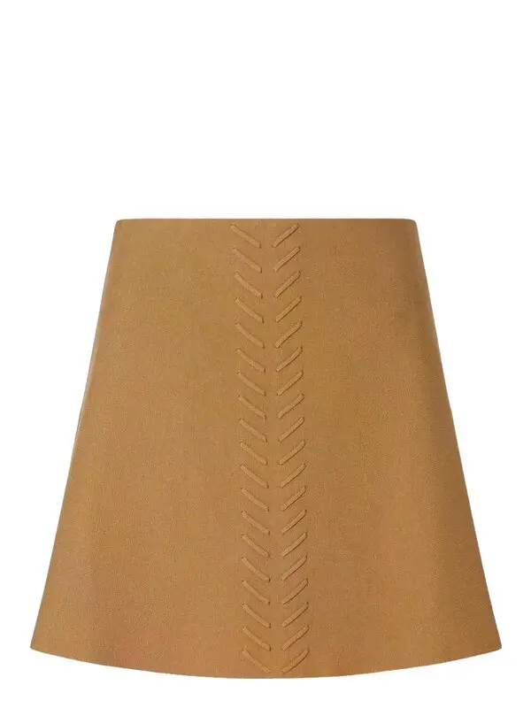 Liu Jo Knit Mini Skirt With Braided Details - Neutrals