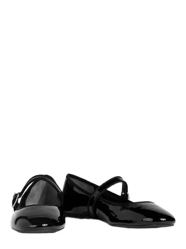 STUART WEITZMAN Alice Buckle-strap Ballet Flats - Black