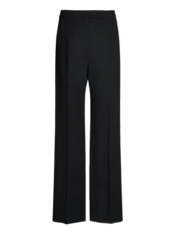 Max Mara Pressed Crease Wide-leg Trousers - Black