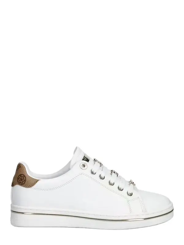 Guess Logo-plaque Lace-up Sneakers - White