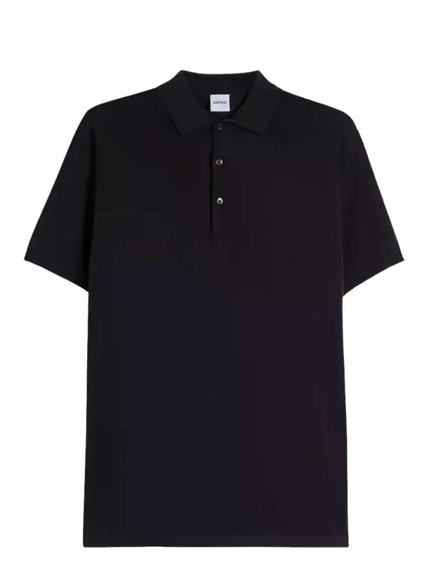 Aspesi Fine-knit Polo Shirt - Blue