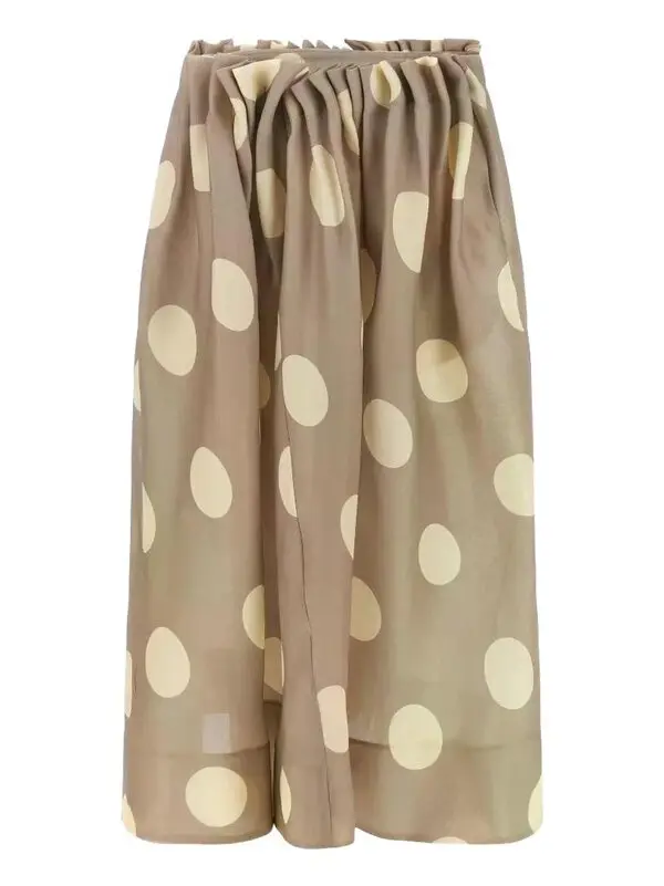 Khaite Riley Polka-dot Silk Maxi Skirt - Brown