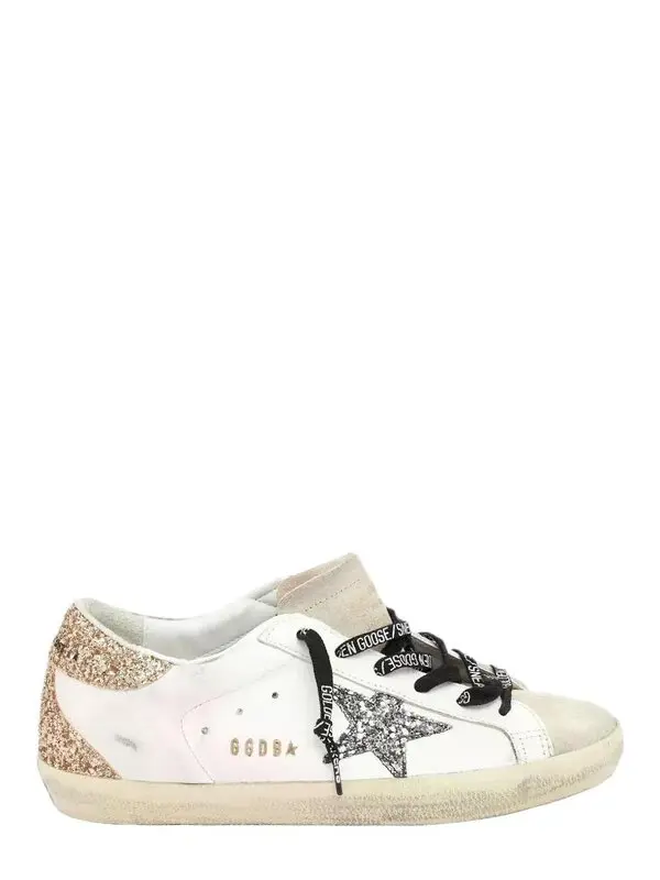 GOLDEN GOOSE Superstar Glitter-star Sneakers - White