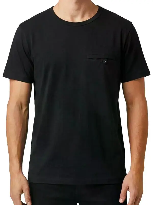 AMARANTO Button-pocket T-shirt - Black