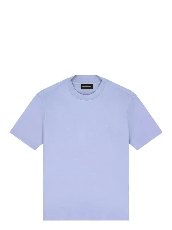 Emporio Armani Logo-embroidered Short-sleeve T-shirt - Blue