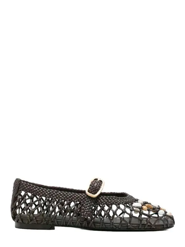 Cult Gaia Mercier Embellished Ballet Flats - Brown