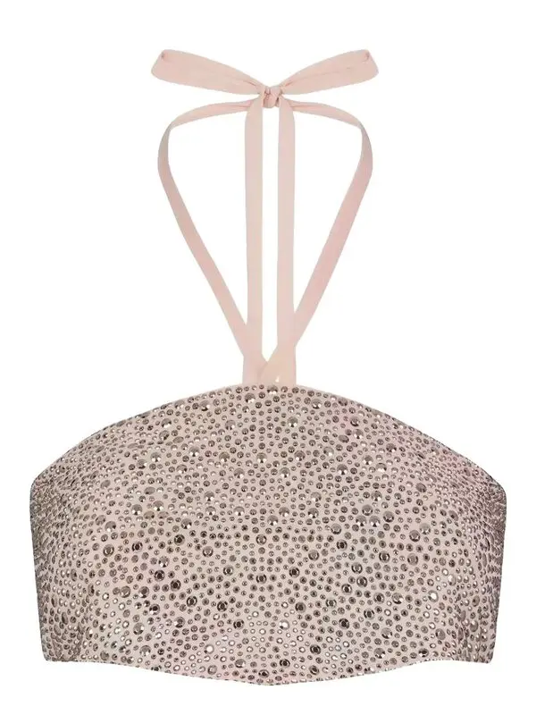 Dsquared2 Crystal-embellished Bandeau Top - Pink