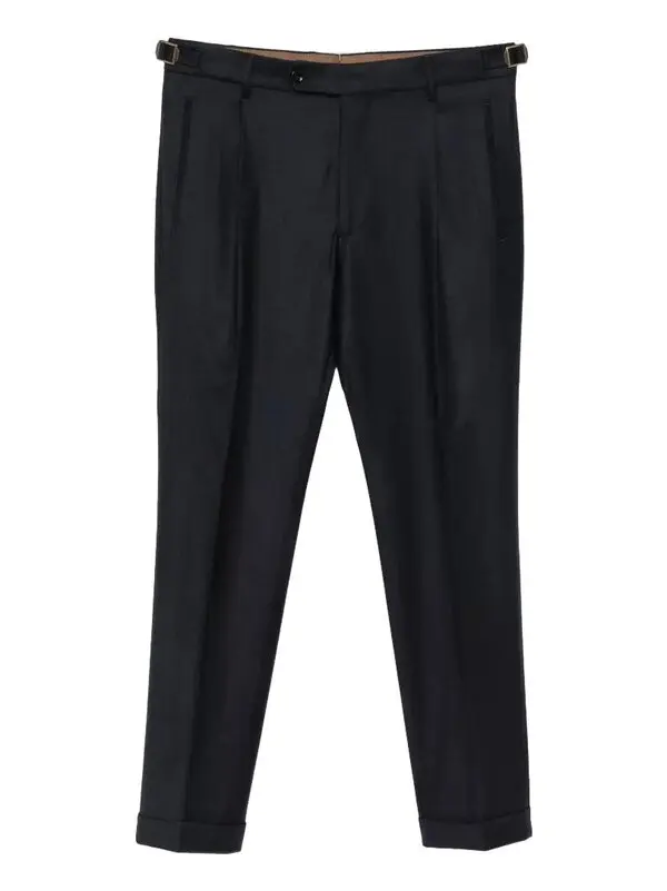BERWICH Pleated Wool Trousers - Black