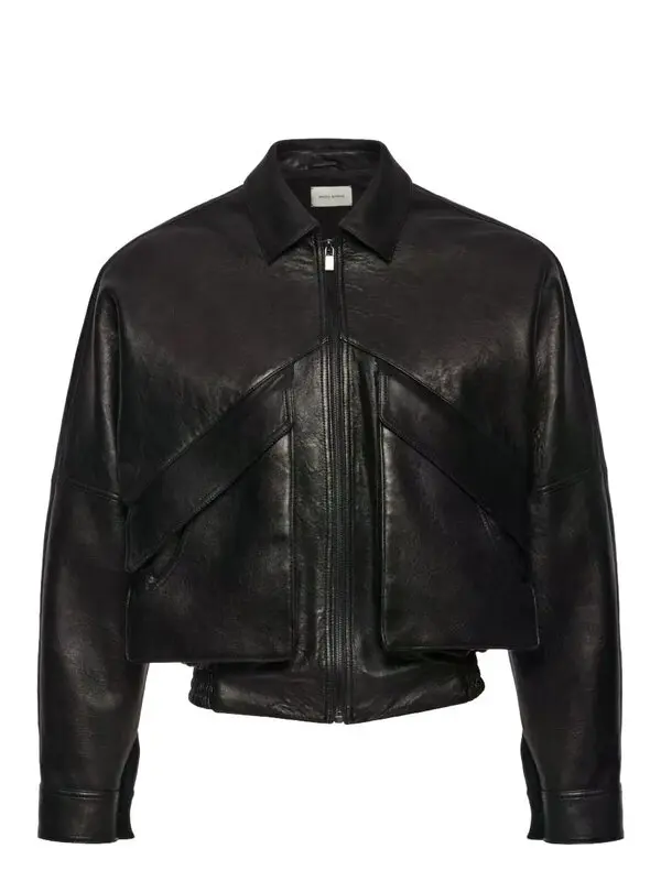 Magda Butrym Zip-up Leather Jacket - Black