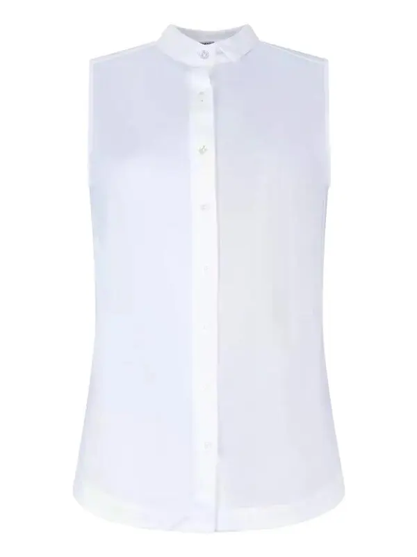 Artigiano Sleeveless Shirt With Spread Collar - White