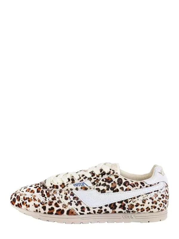 AUTRY Leopard-pattern Lace-up Sneakers - Neutrals