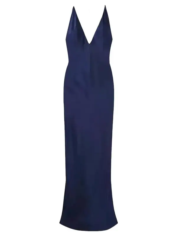 Michael Lo Sordo Anna Crystal-embellished Maxi Dress - Blue