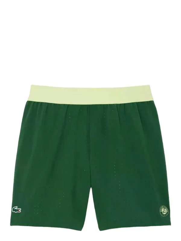 Lacoste Roland Garros Perforated Tennis Shorts - Green
