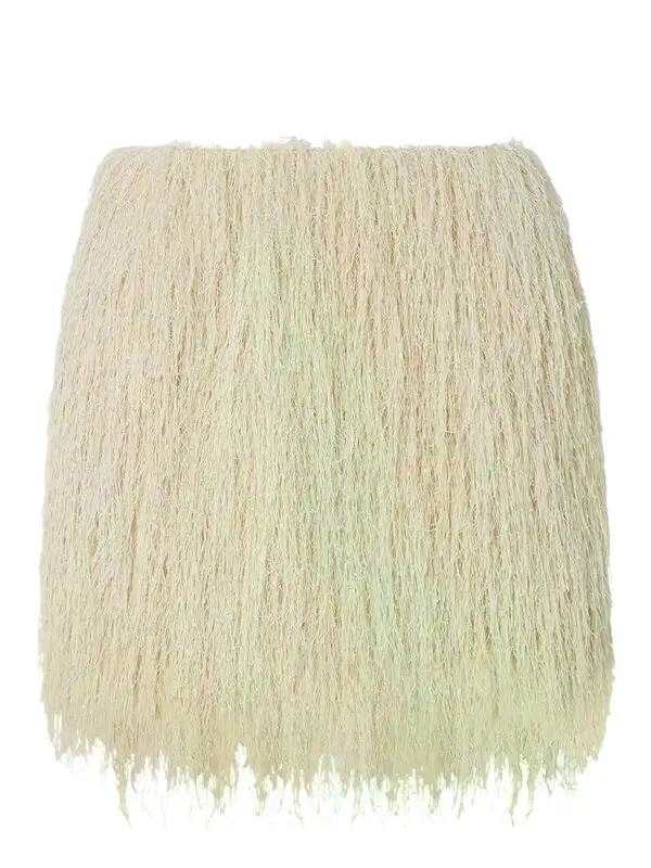 Liu Jo Fringe Mini Skirt - Neutrals