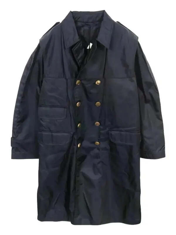 Prada Re-nylon Double-breasted Trench Coat - Blue