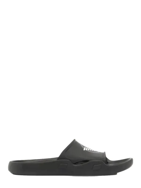 Emporio Armani Logo Print Slip-on Sandals - Black
