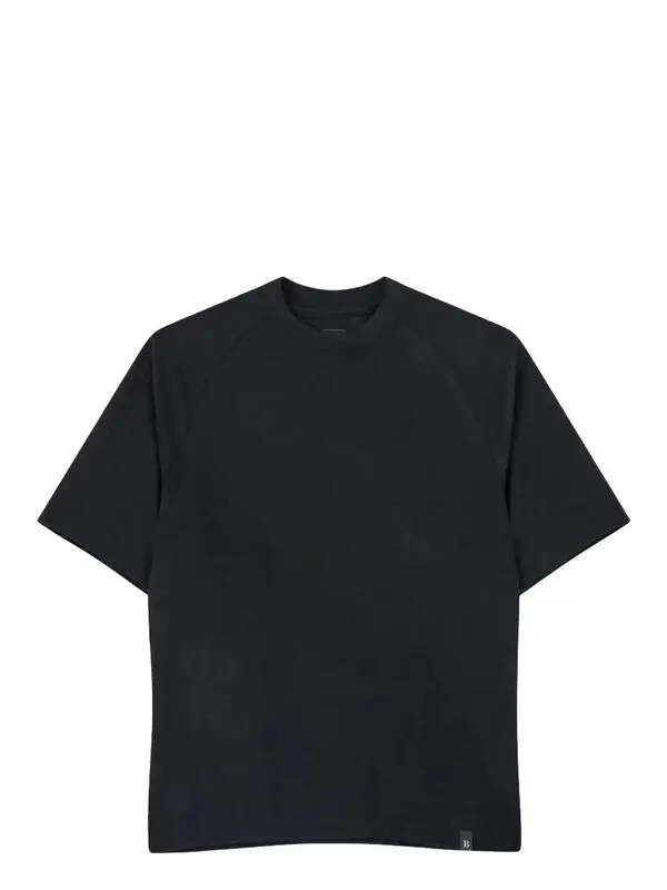 Boggi Milano T-shirt In Piqué Cotton Blend Mélange B Tech - Black