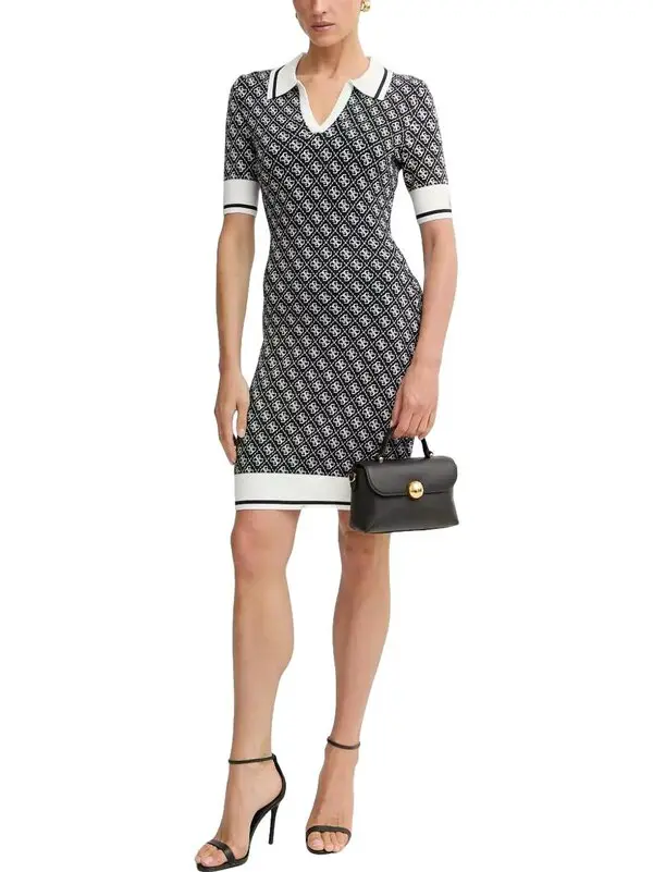 Guess Logo-monogram Mini Dress - Blue