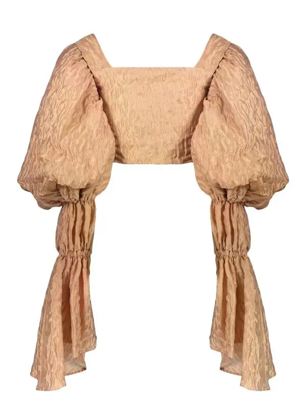 ELLERY Square Neck Long Sleeve Top - Pink