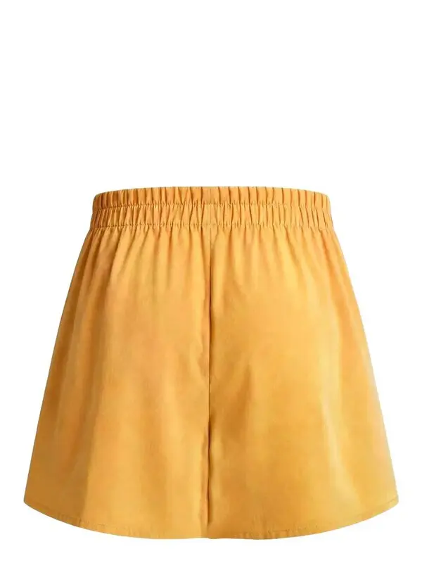 Vince Pull-on Mini Skirt With Ruffled Waistband - Orange