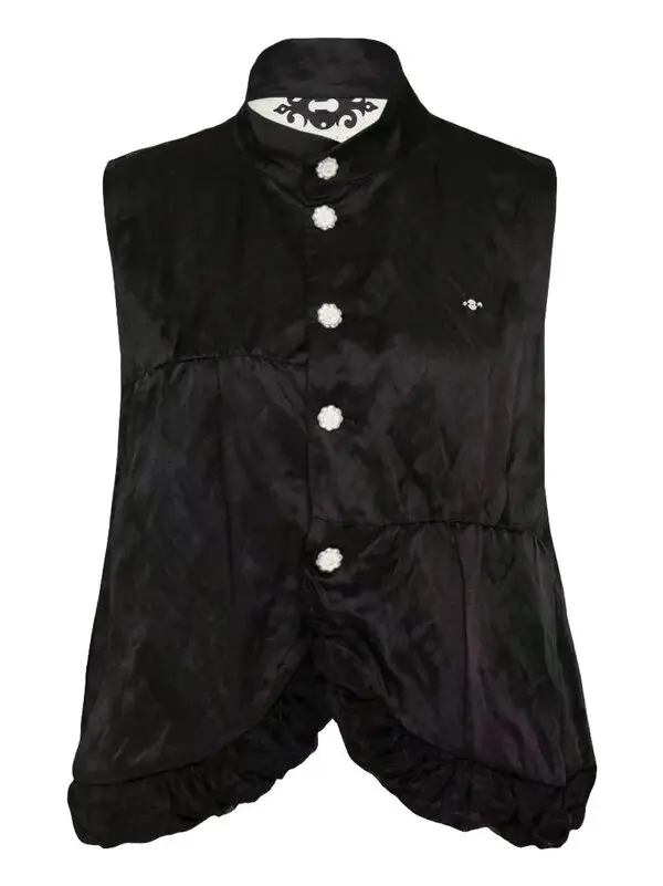 RENLI SU Curved Hem Vest - Black