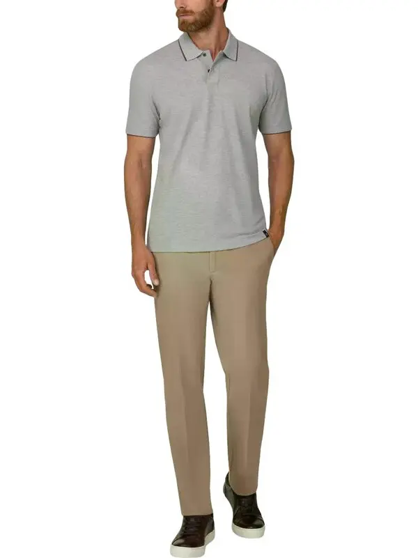 Boggi Milano Stretch Cotton Tencel Trousers - Neutrals
