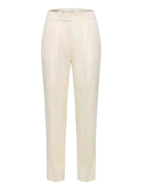Elie Saab Satin Finish Tailored Trousers - Neutrals