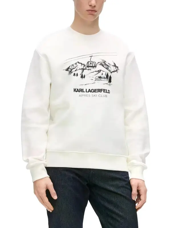 Karl Lagerfeld Après Ski Club Graphic Sweatshirt - White