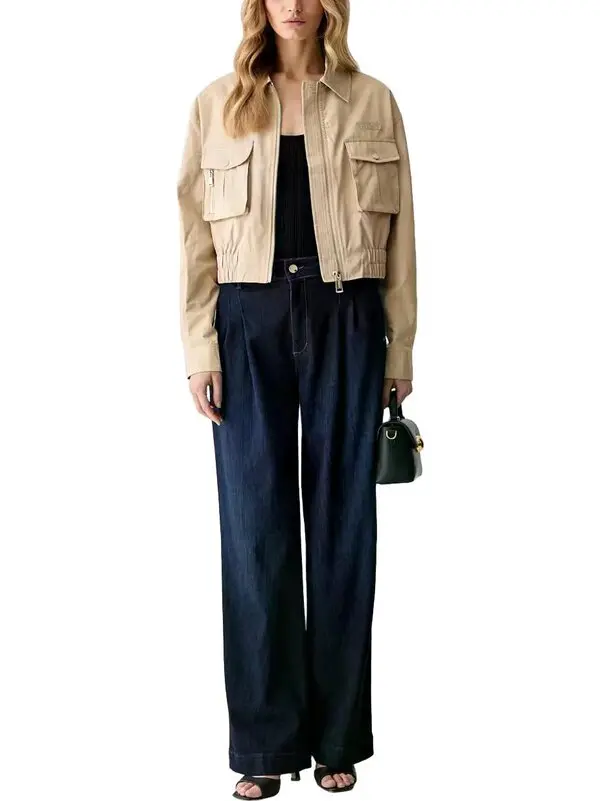 Guess Pleated Wide-leg Jeans - Blue