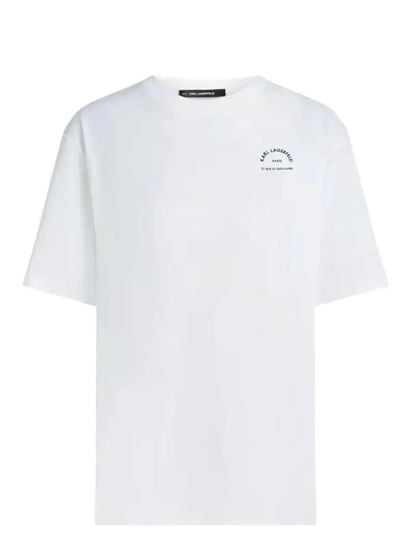 Karl Lagerfeld Rue St-guillaume Logo T-shirt - White