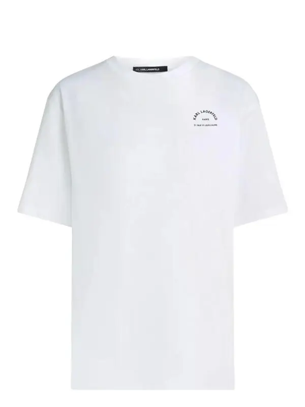 Karl Lagerfeld Rue St-guillaume Logo T-shirt - White