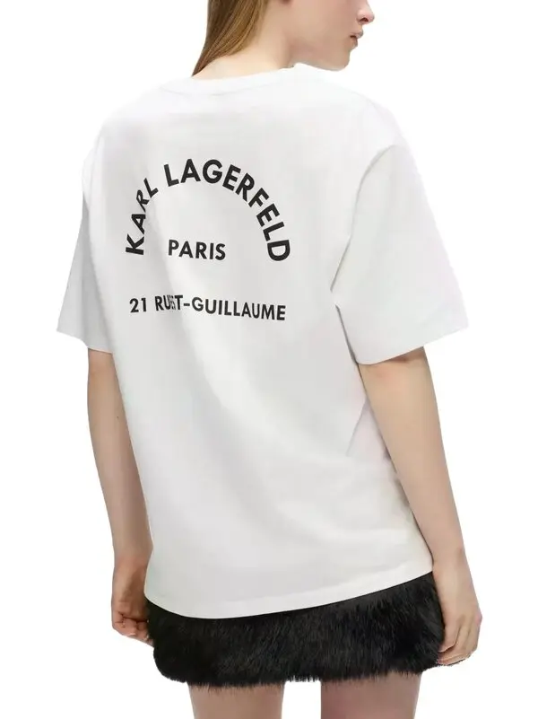 Karl Lagerfeld Rue St-guillaume Logo T-shirt - White