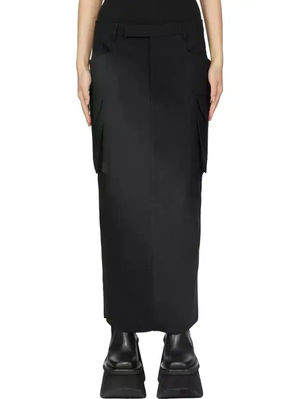 Rick Owens Firbanks Midi Skirt - Midnight
