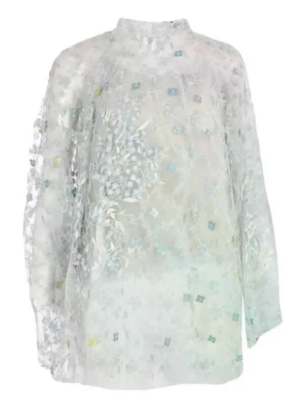 Biyan Sehati Beaded Embroidered Blouse - White