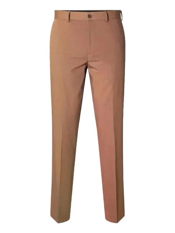 SELECTED Belt Loops Slim-fit Trousers - Neutrals