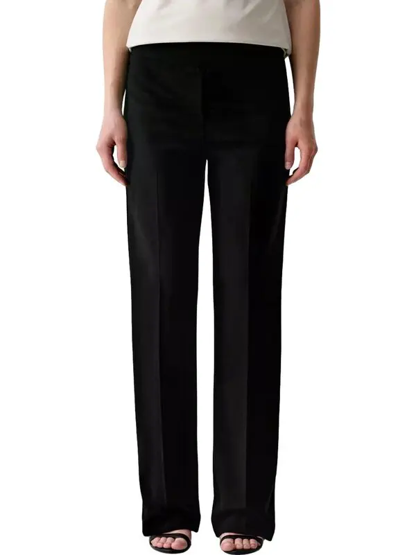 Joseph Ribkoff Pressed Crease Straight-leg Trousers - Black