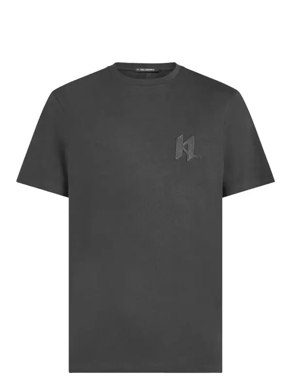 Karl Lagerfeld Monogram Wool-blend T-shirt - Grey