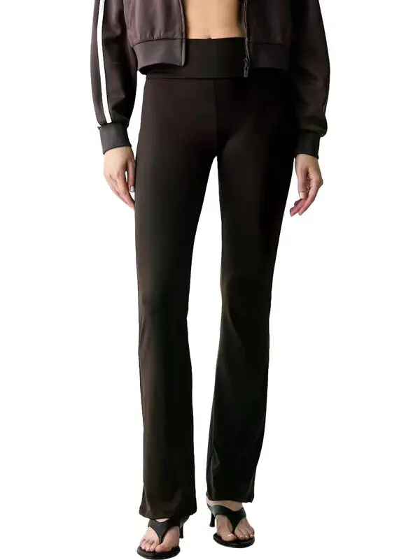 Guess Flared Hem Track Pants - Brown