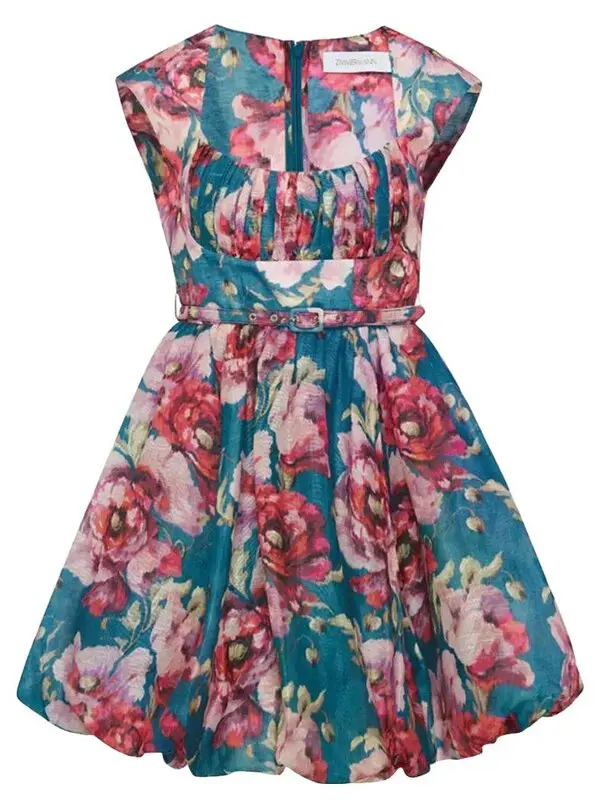 Zimmermann Floral Print Mini Dress - Blue