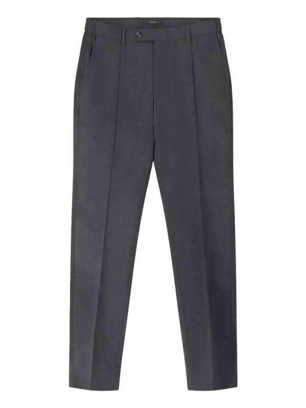 Boggi Milano Trousers In Technical Wool - Grey
