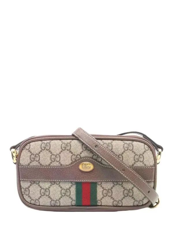 Gucci Ophidia Gg Supreme Sherry Line Shoulder Bag - Neutrals