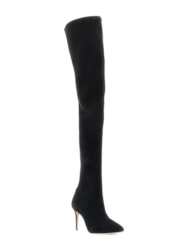 Casadei Julia Pointed-toe Over-the-knee Boots - Black