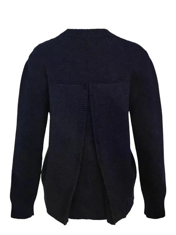 JIL SANDER Oversized Sweater With Back Slit - Blue