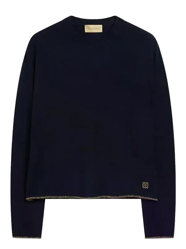 Momoni Karasu Lurex-trim Sweater - Blue
