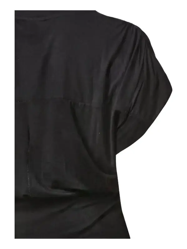THOM KROM Ruched Cap-sleeve T-shirt - Black