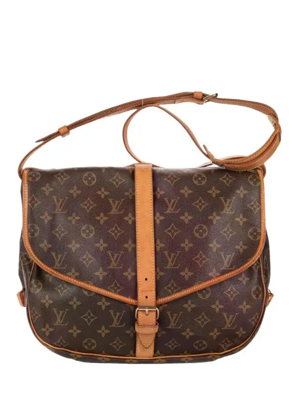 LOUIS VUITTON Monogram Saumur Shoulder Bag - Brown